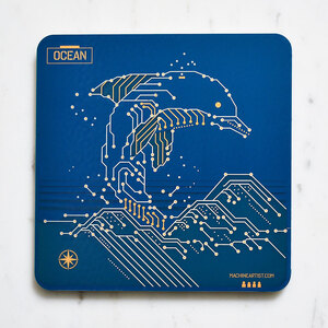 PCB Coasters - Machine Artist